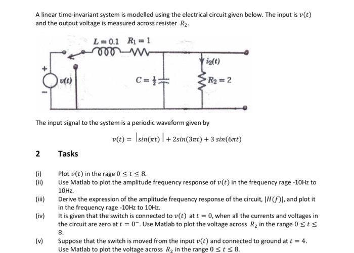 Solved A linear time-invariant system is modelled using the | Chegg.com
