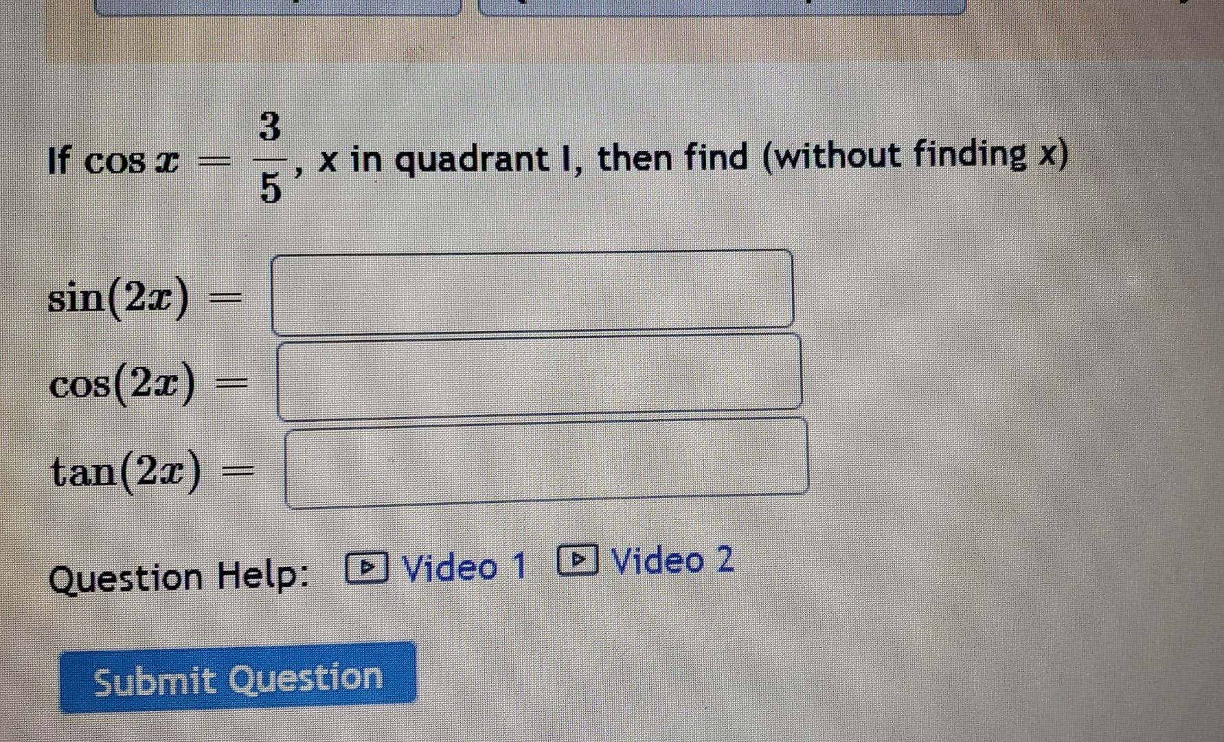Solved 1 If sinr x in quadrant I, then find the exact | Chegg.com