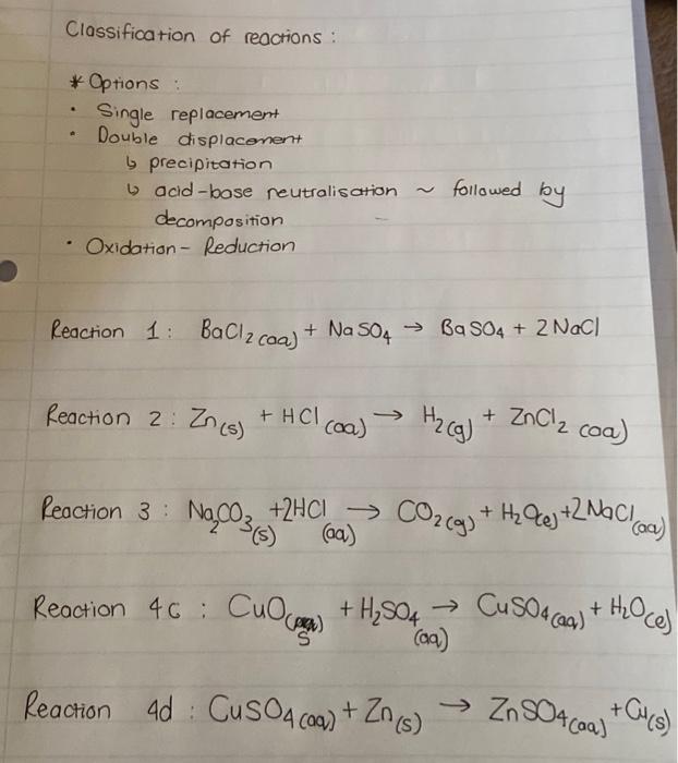 Solved Please indicate the classification of each | Chegg.com