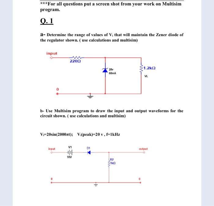Solved ***For all questions put a screen shot from your work | Chegg.com