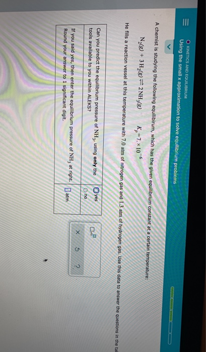 Solved O KINETICS AND EQUILIBRIUM Using the small x | Chegg.com