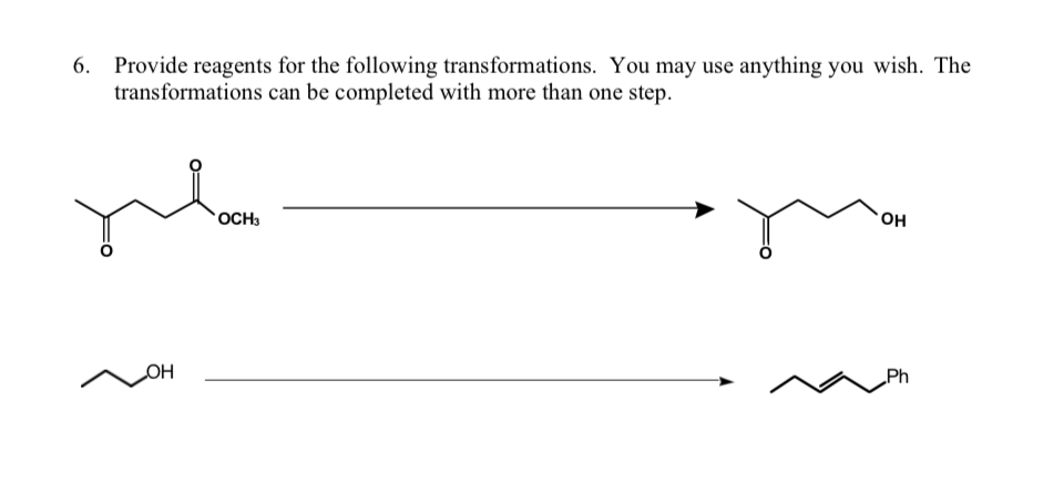 Solved Provide reagents for the following transformations. | Chegg.com