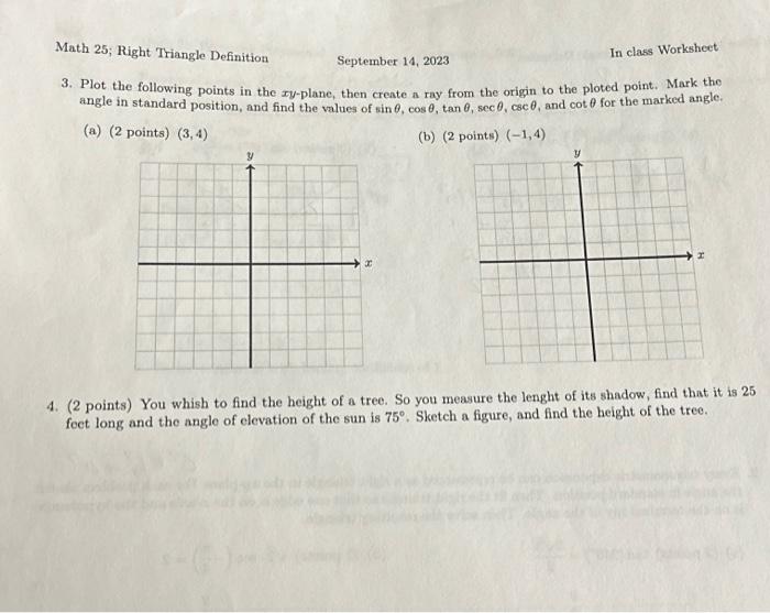 Solved 3. Plot the following points in the ( x y )-plane, | Chegg.com