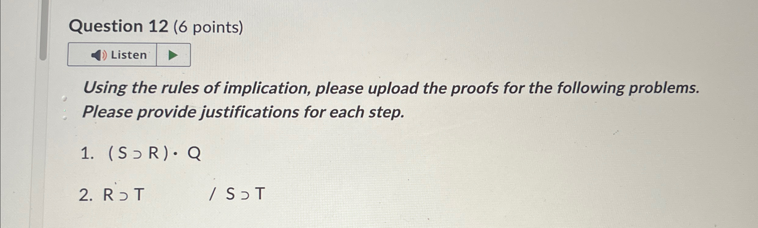 Solved Question 12 (6 ﻿points)Using the rules of | Chegg.com