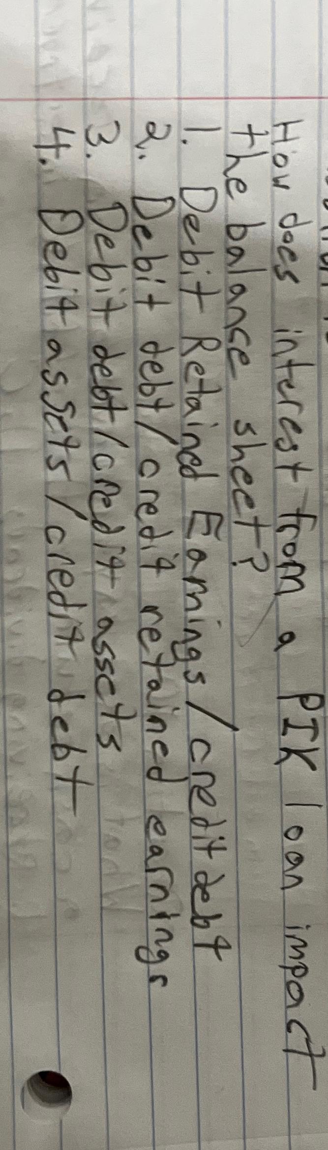 Solved How does interest from a PIK loan impactthe balance | Chegg.com