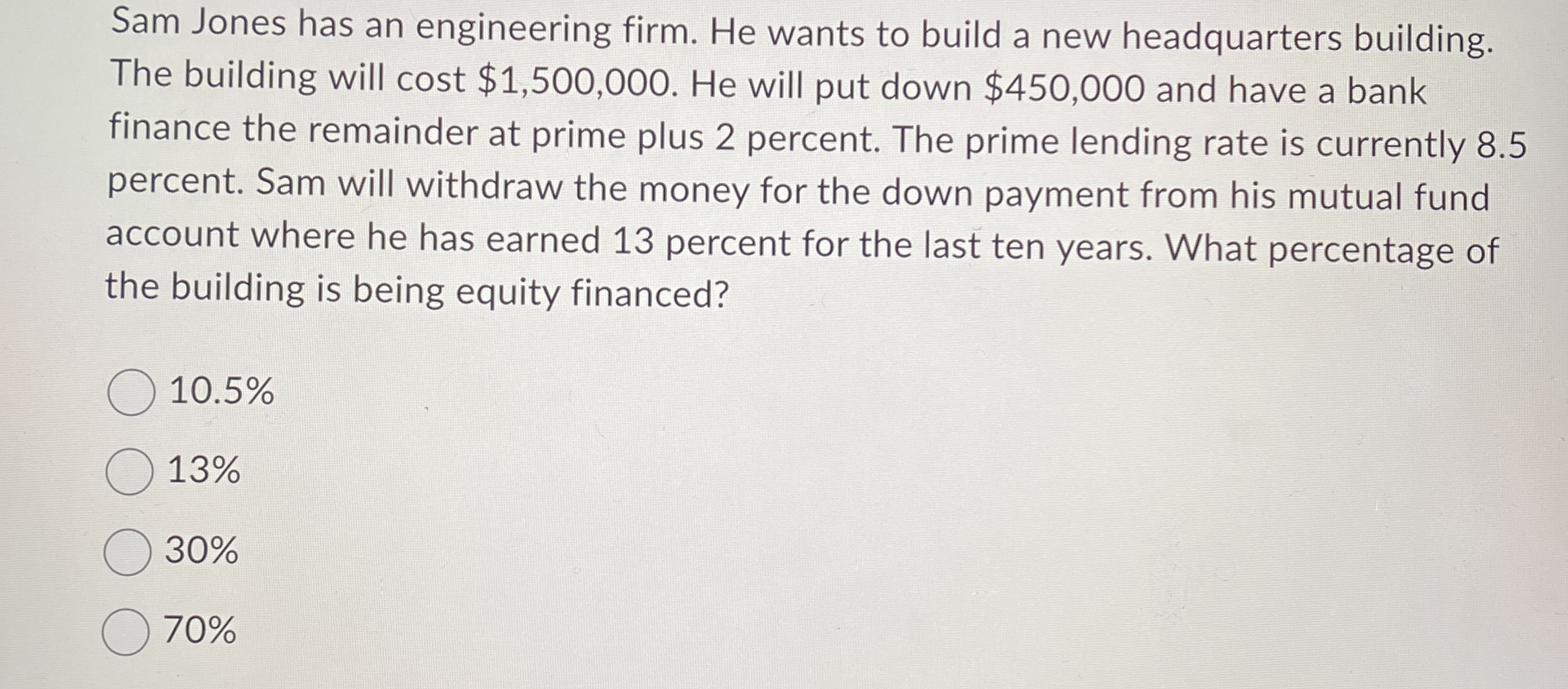 Solved Sam Jones has an engineering firm. He wants to build | Chegg.com