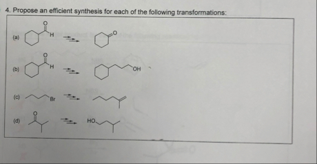 Solved Propose an efficient synthesis for each of the | Chegg.com