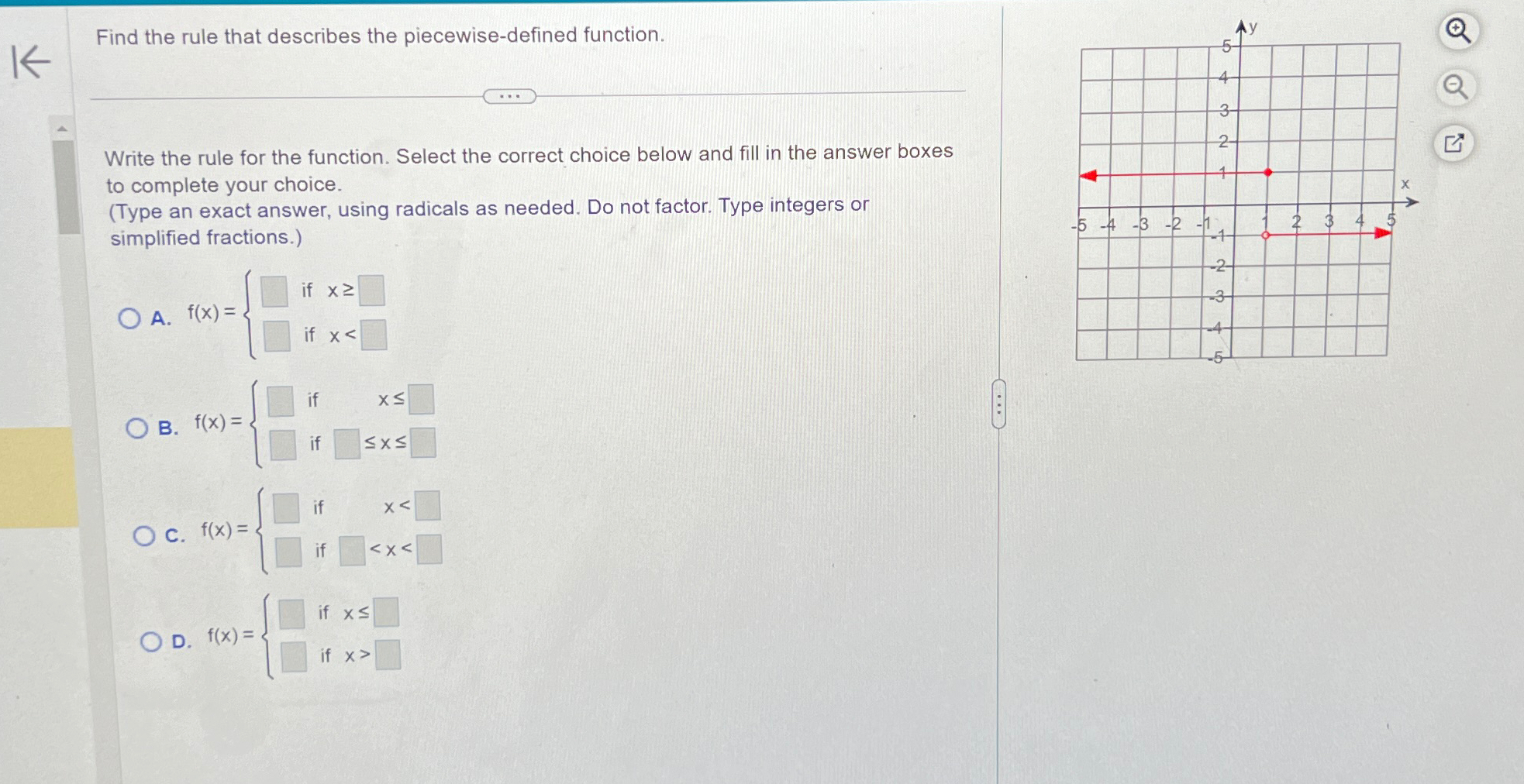Solved Find the rule that describes the piecewise-defined | Chegg.com