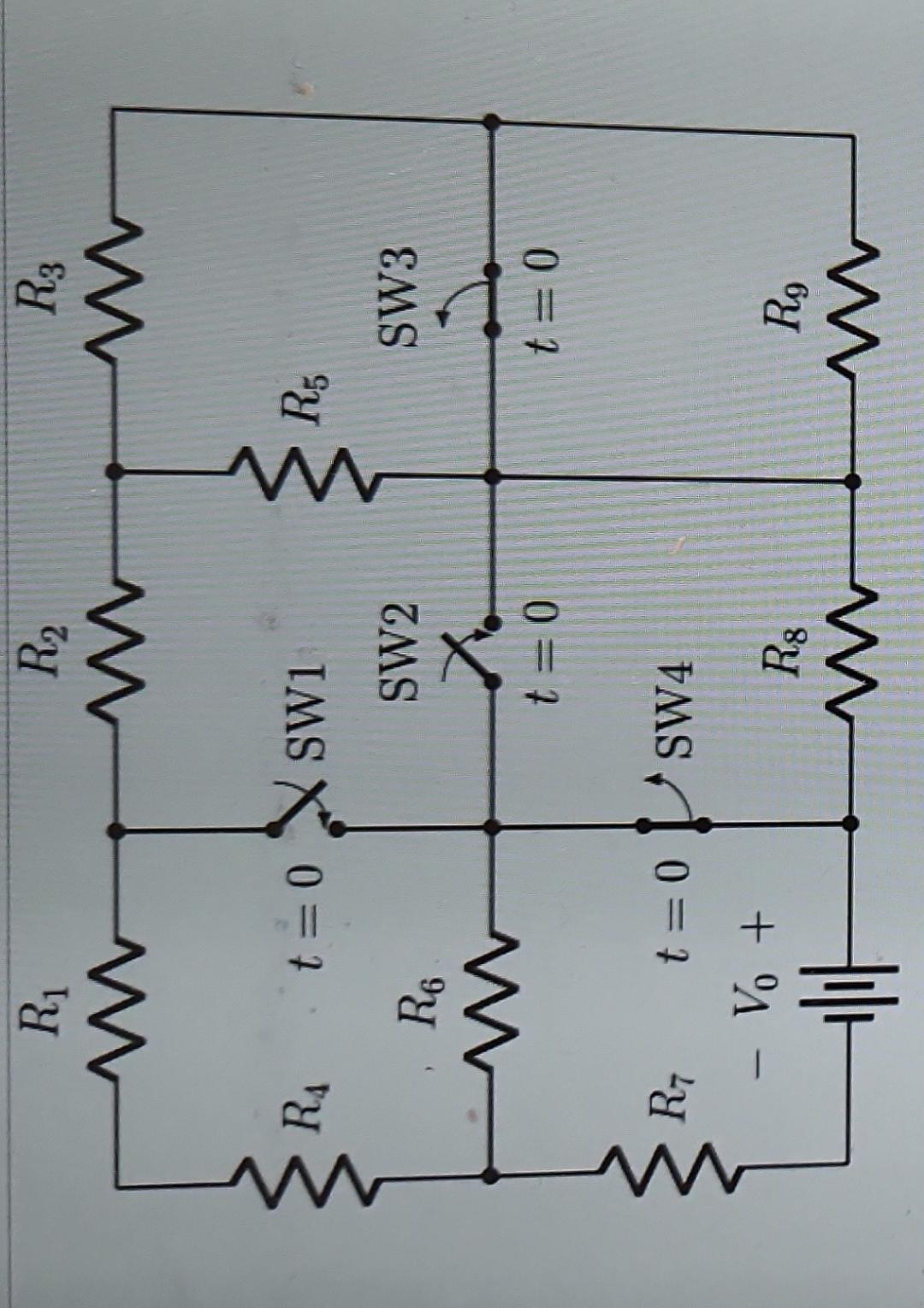 Solved Given the circuit below: SW1 and SW2 are open | Chegg.com