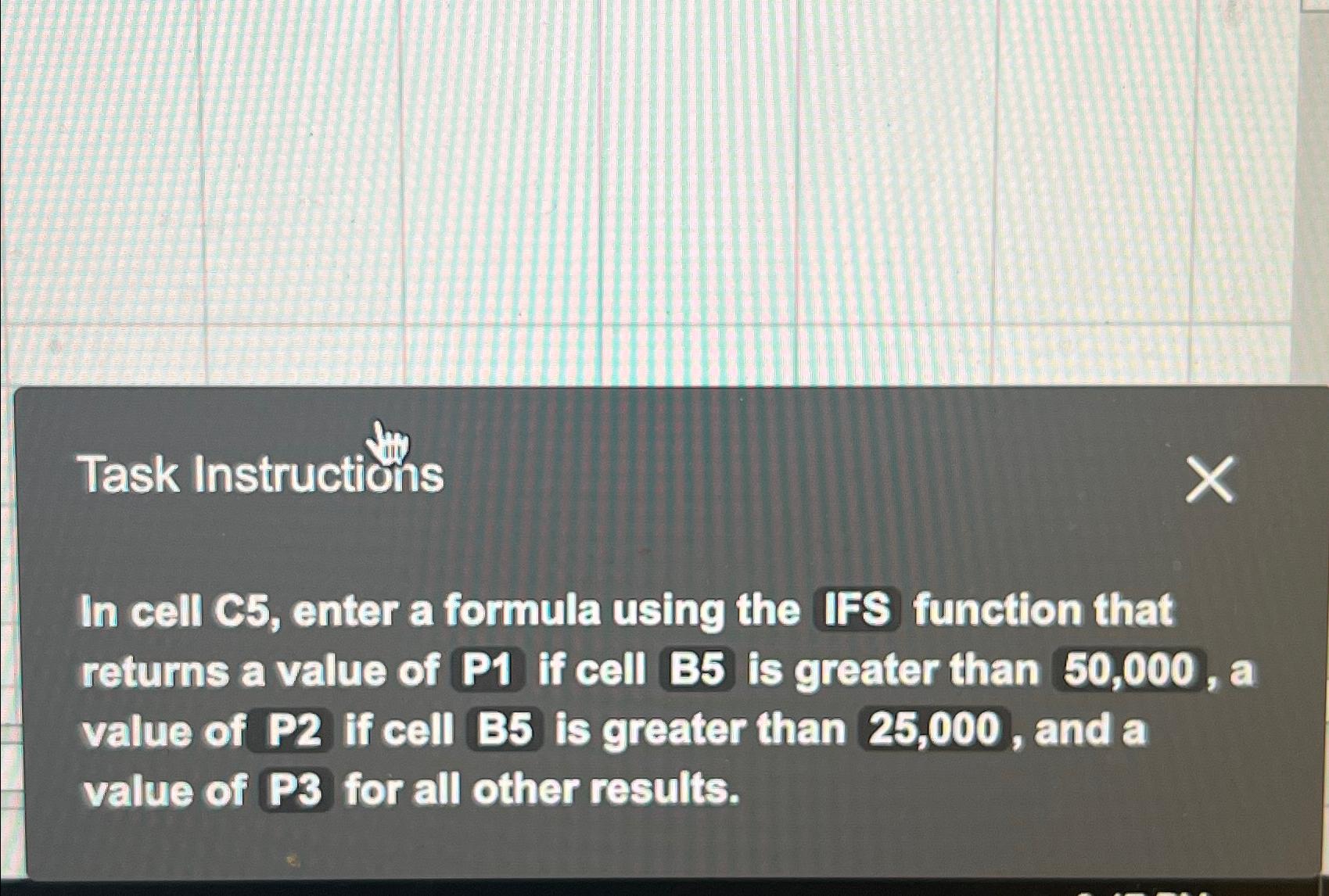 Solved Task InstructiơnsIn cell C5, ﻿enter a formula using | Chegg.com