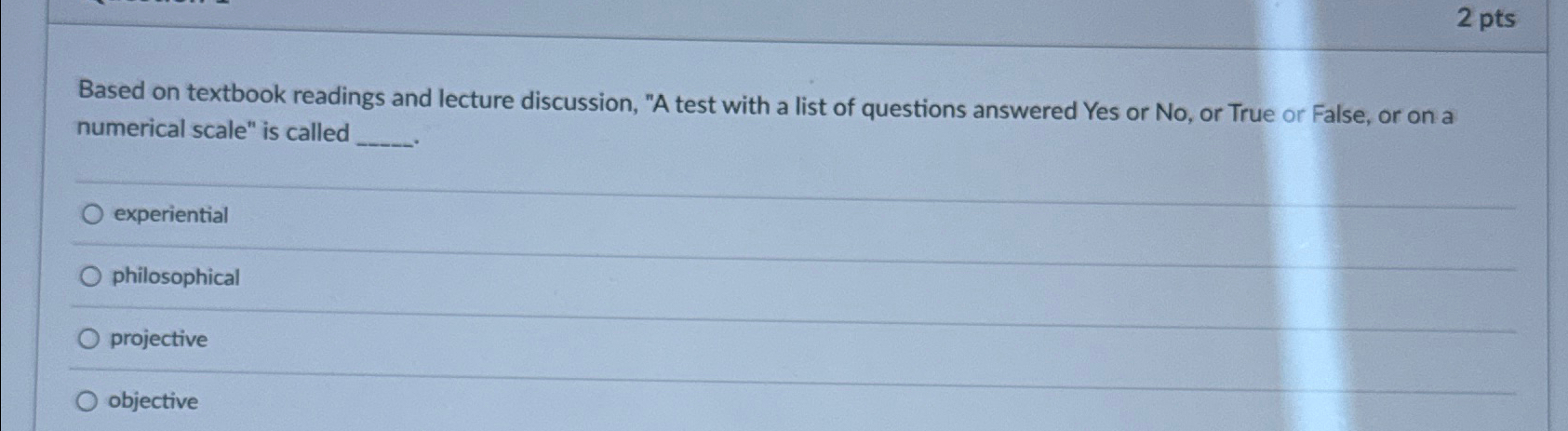 Solved 2 ﻿ptsBased on textbook readings and lecture | Chegg.com