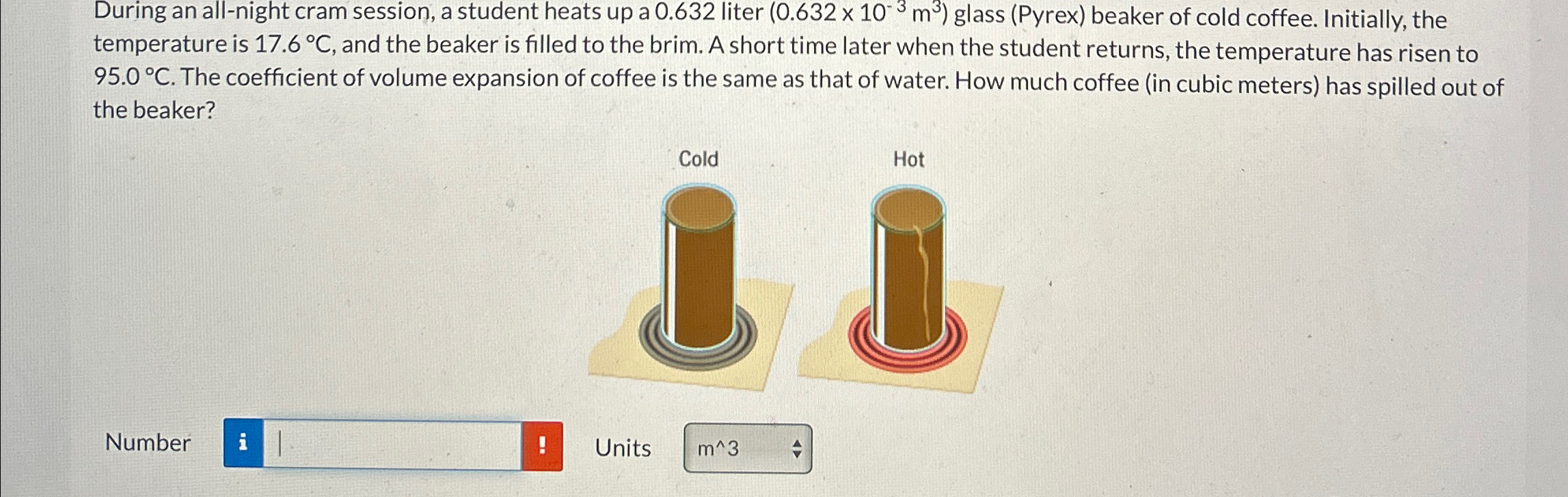 Solved During an all-night cram session, a student heats up | Chegg.com