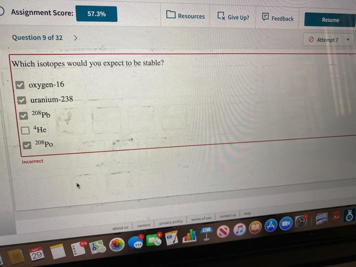 Solved Assignment Score: 57.3% Resources [ Give Up? Feedback | Chegg.com