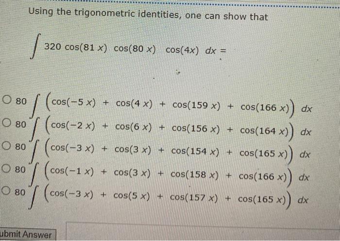 Solved Using the trigonometric identities, one can show that | Chegg.com