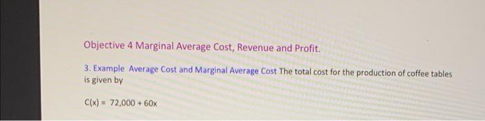 Solved 4. Example Average Revenue, Marginal Average Revenue, | Chegg.com