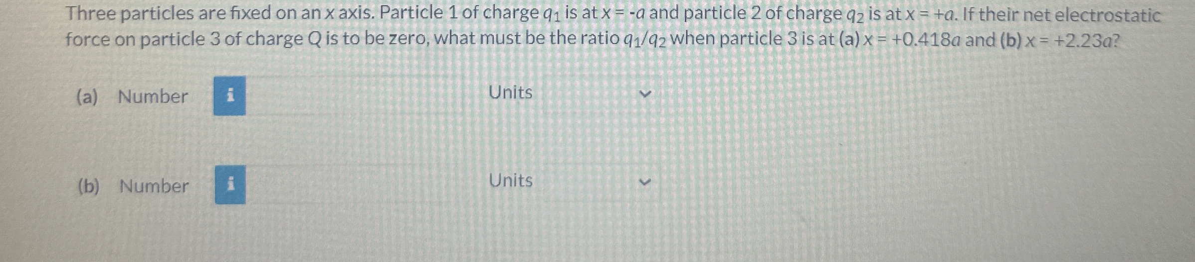 Solved Three particles are fixed on an x ﻿axis. Particle 1 | Chegg.com