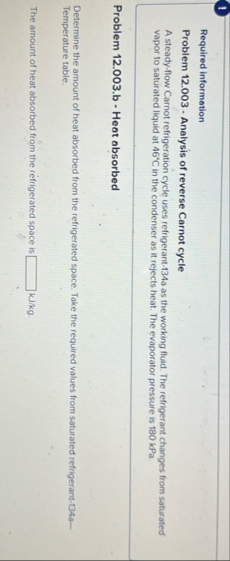 Solved 1Required informationProblem 12.003 - ﻿Analysis of | Chegg.com