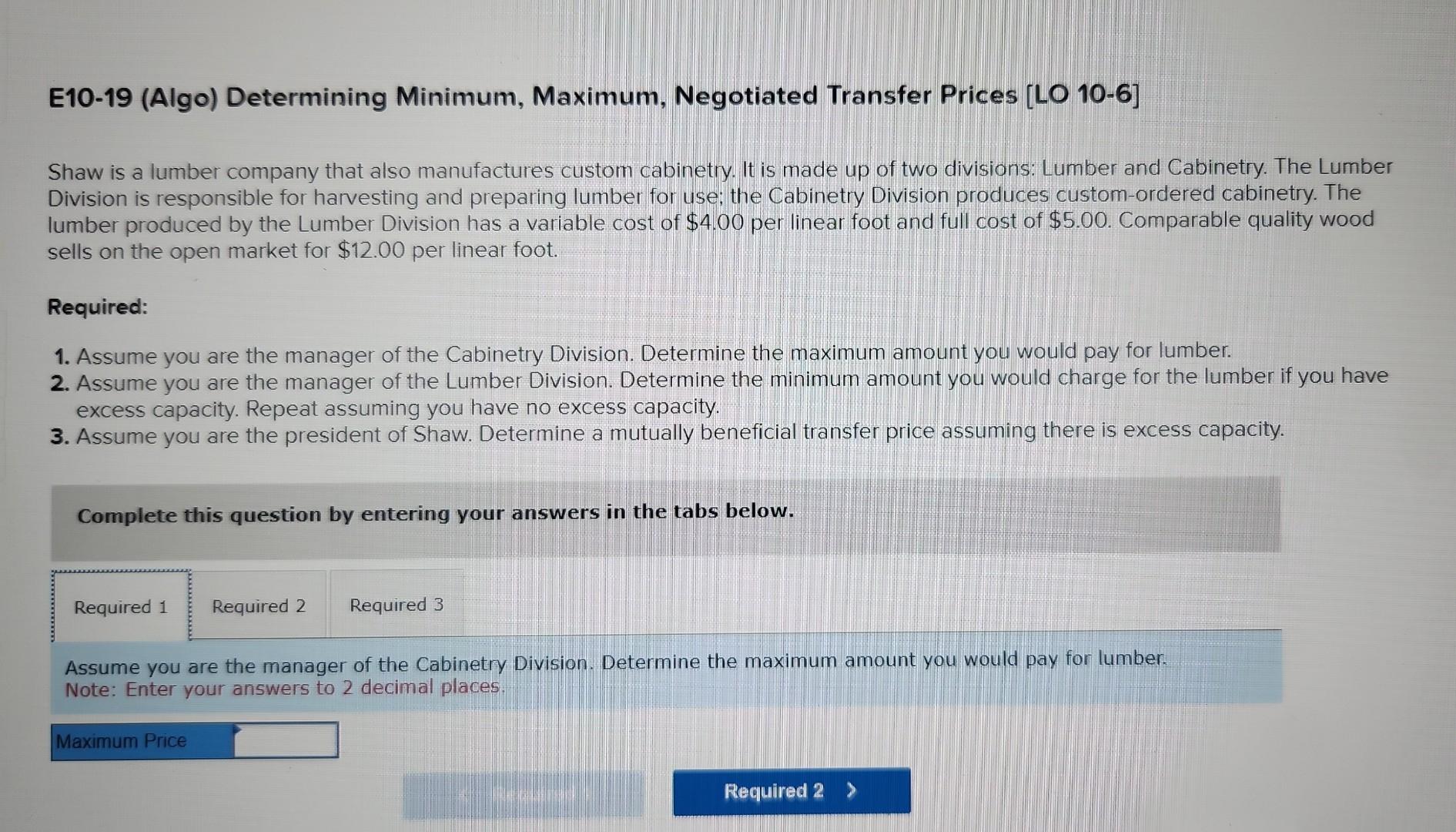 Solved E10-19 (Algo) Determining Minimum, Maximum, | Chegg.com