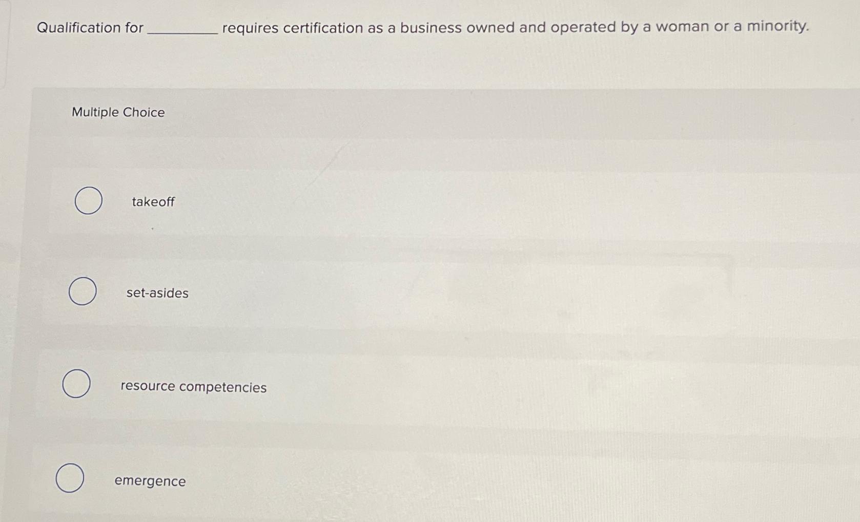 Solved Qualification for requires certification as a | Chegg.com