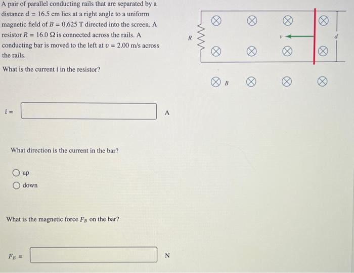 Solved A pair of parallel conducting rails that are | Chegg.com