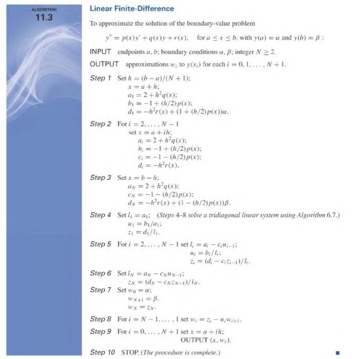Solved According to the algorithm outline of Algorithm 11.3 | Chegg.com