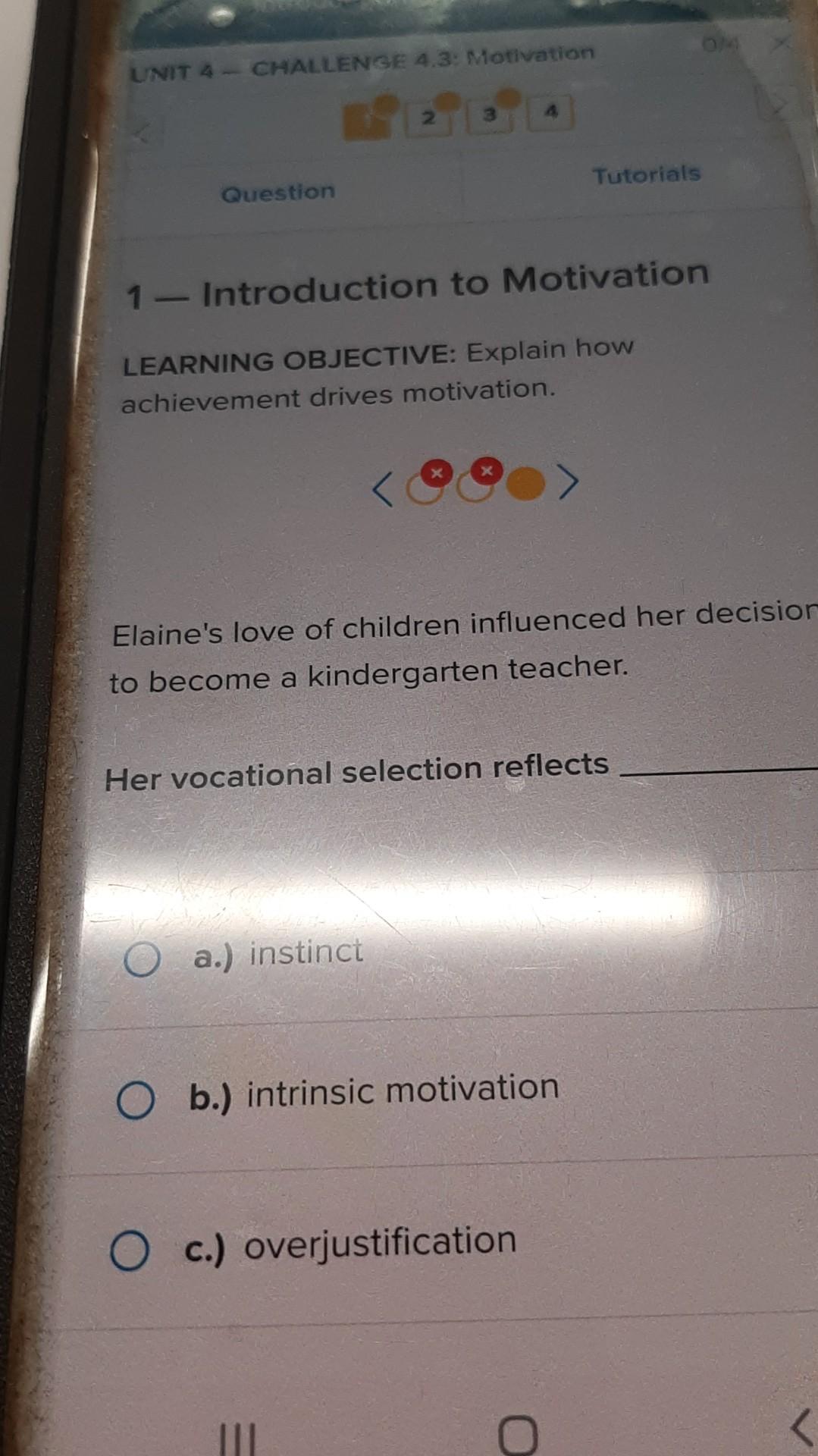1 - Introduction to Motivation LEARNING OBJECTIVE: | Chegg.com