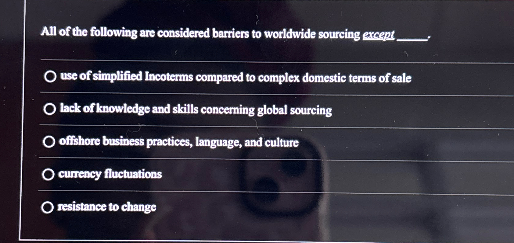 Solved All of the following are considered barriers to | Chegg.com