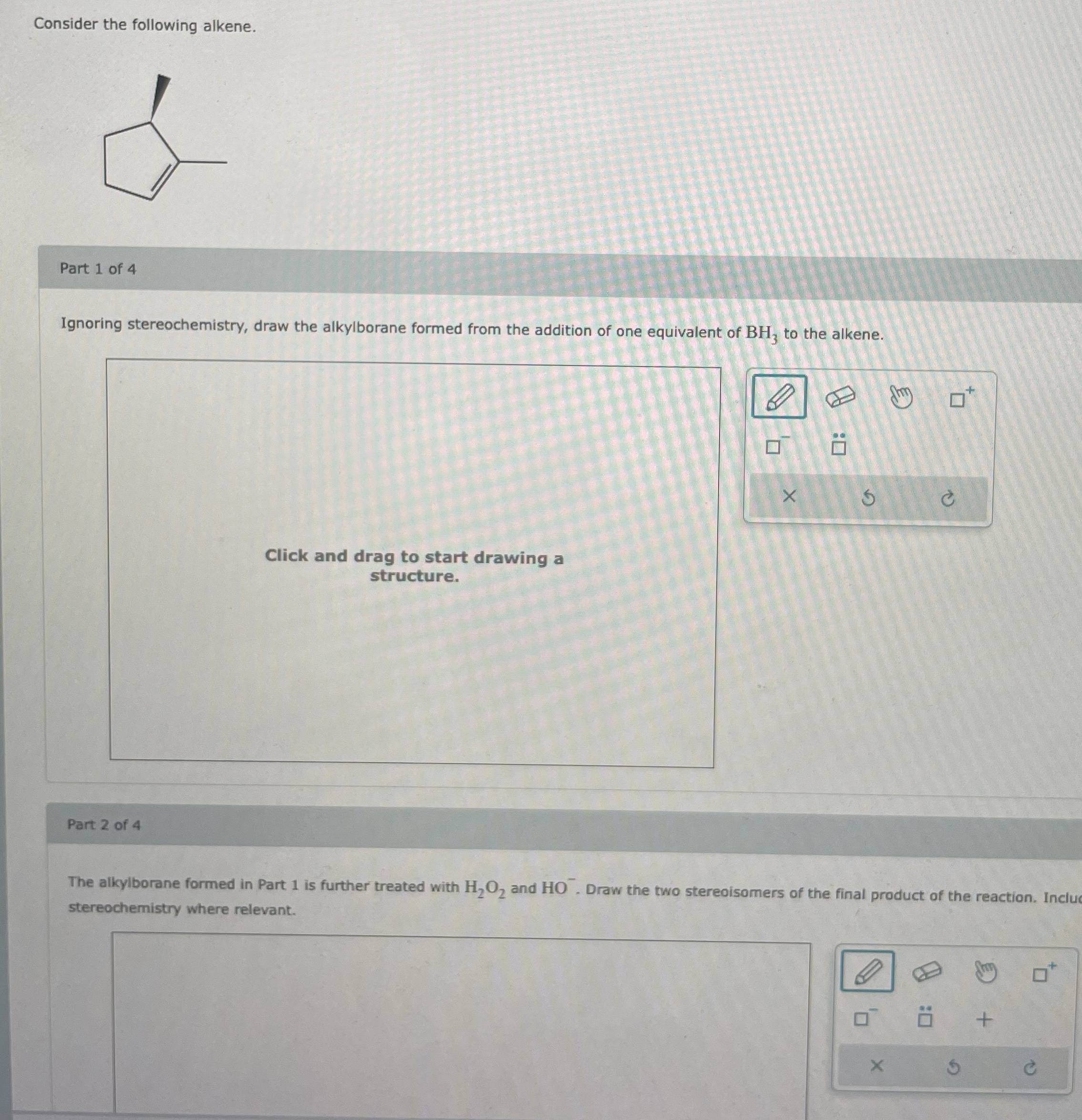 Solved Consider the following alkene. Part 1 ﻿of 4Ignoring | Chegg.com