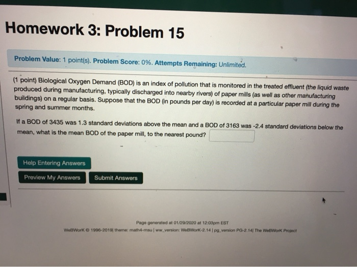 Solved Homework 3: Problem 15 Problem Value: 1 point(s). | Chegg.com