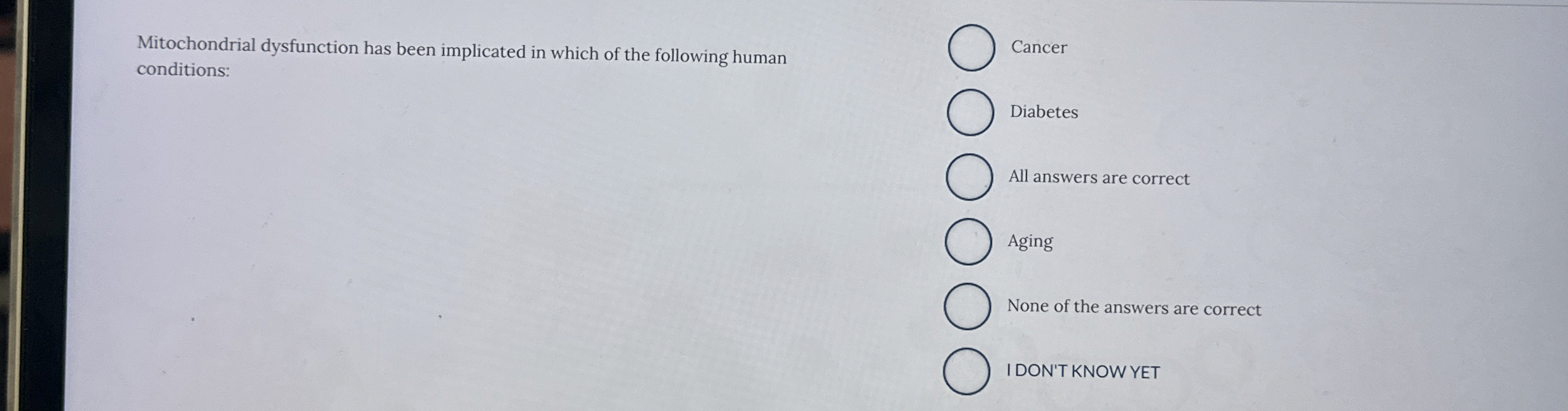 Solved Mitochondrial dysfunction has been implicated in | Chegg.com
