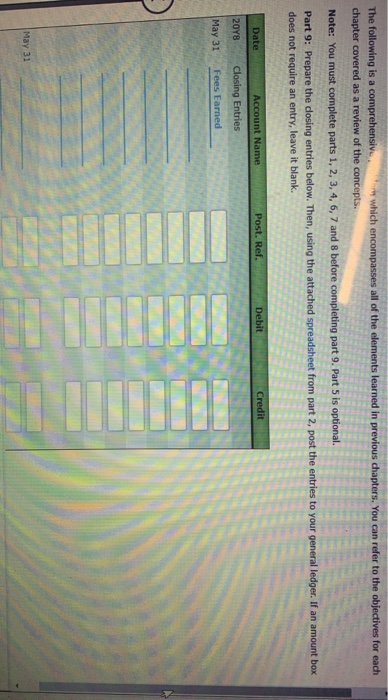 Solved Part 1: The following is a comprehensive problem | Chegg.com