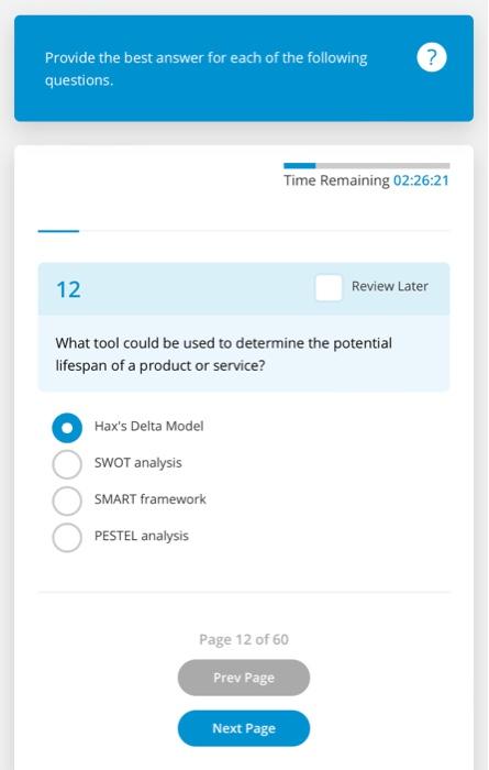 Solved Provide the best answer for each of the following | Chegg.com