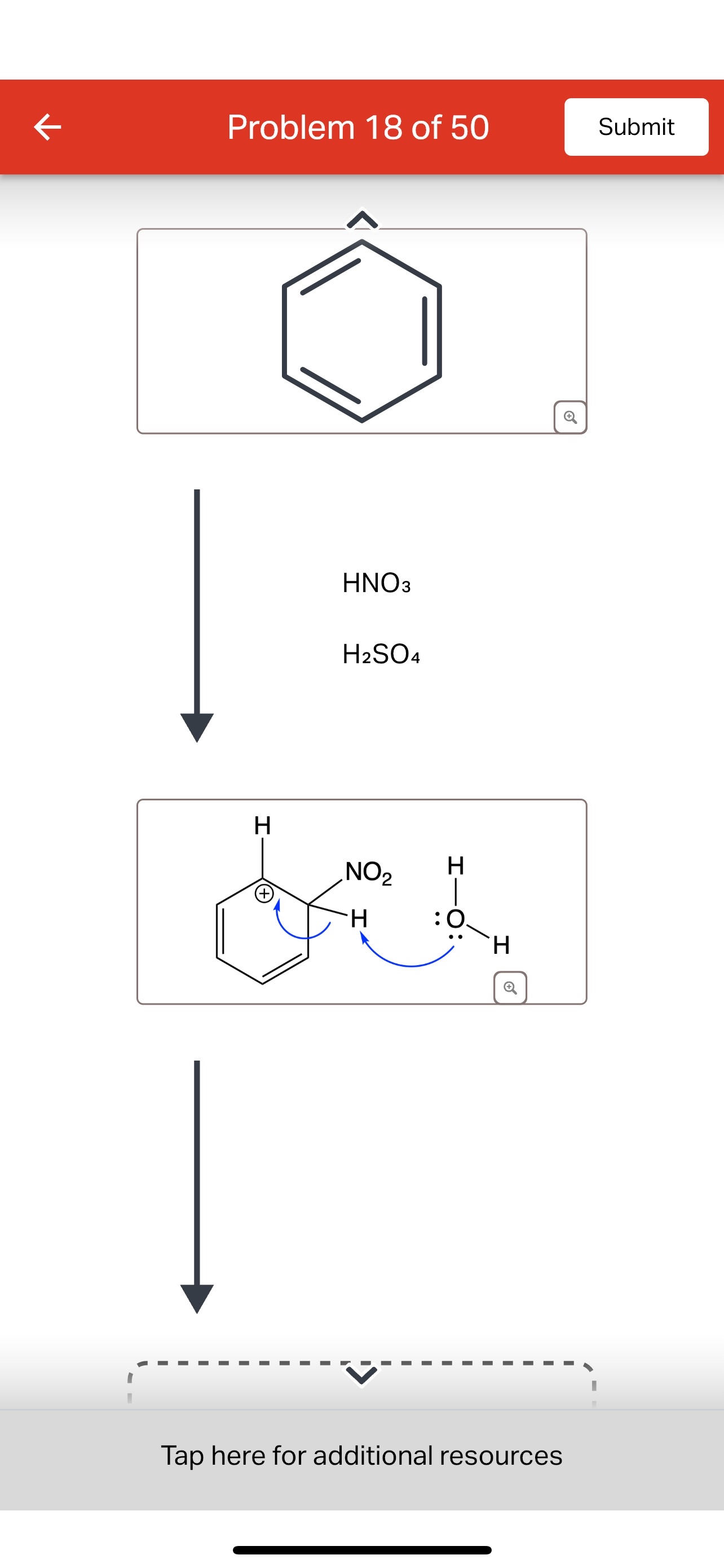 Solved Problem 18 ﻿of 50HNO3H2SO4Tap here for additional | Chegg.com