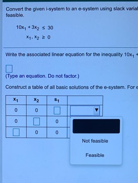Solved Convert the given i-system to an e-system using slack | Chegg.com