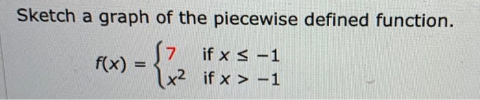 Solved Sketch a graph of the piecewise defined function. | Chegg.com