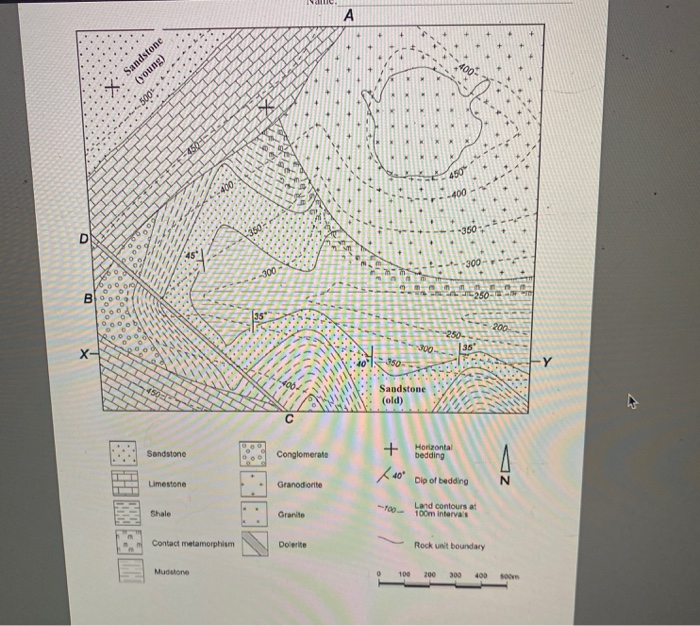 Solved PART 4: Geologic Maps (40 points) Use the geologic | Chegg.com
