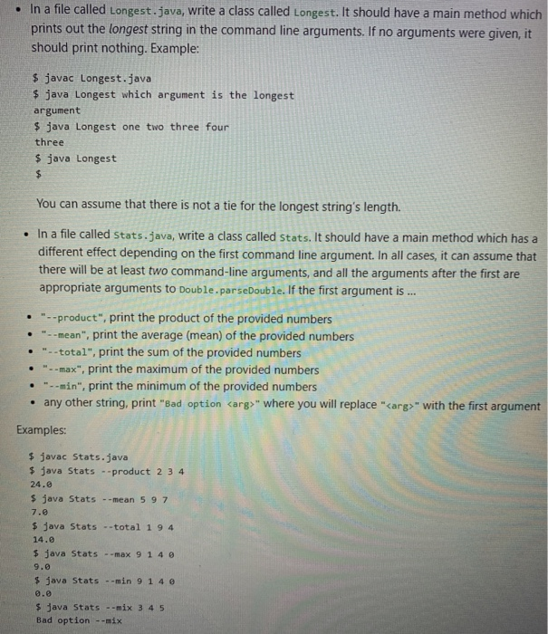 Solved In A File Called Longestjava Write A Class Called 