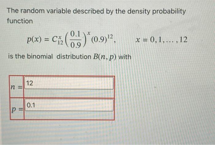 Solved The random variable described by the density | Chegg.com