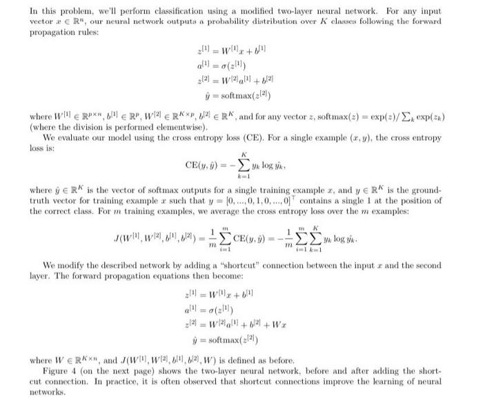 Solved In this problem, we'll perform classification using a | Chegg.com