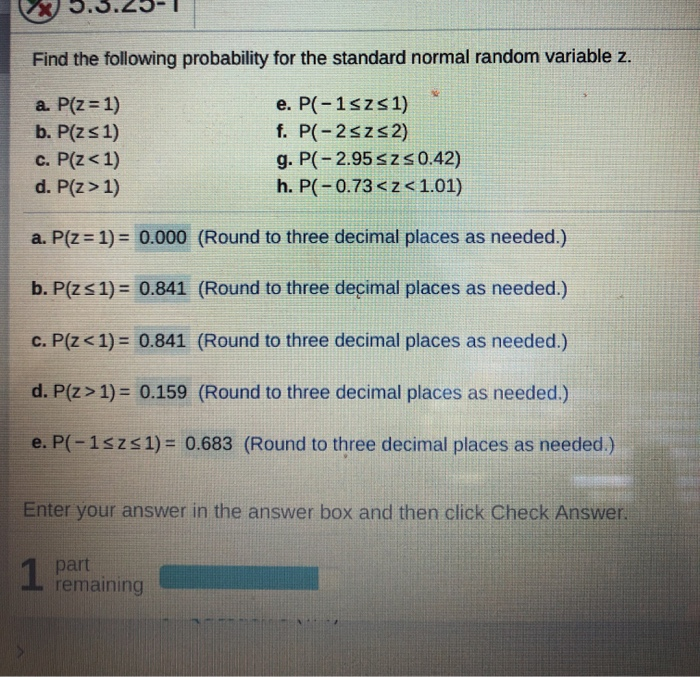 Solved Find the following probability for the standard | Chegg.com