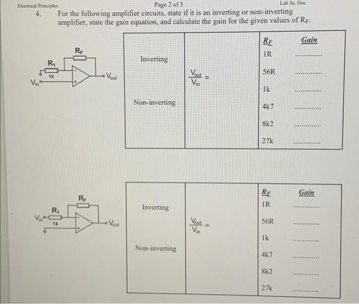 Solved Objectives A To Construct Inverting And 
