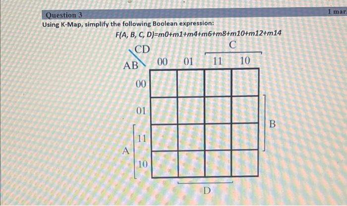 Solved Simplify the following Boolean expressions: A. | Chegg.com