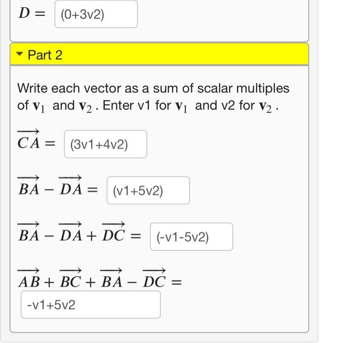Solved (t point) - paint 1 CA BA−DA= 1BA−DA+DC2= | Chegg.com
