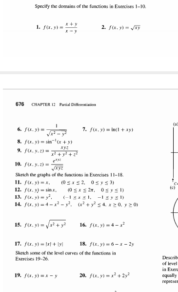 Solved Specify the domains of the functions in Exercises | Chegg.com