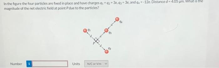 Solved In the figure the four particles are fixed in place | Chegg.com
