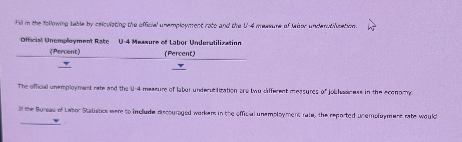 Fill in the following table by calculating the | Chegg.com