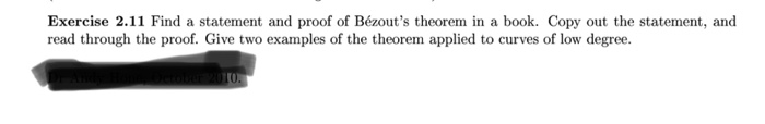 Solved Exercise 2.11 Find a statement and proof of Bézout's | Chegg.com