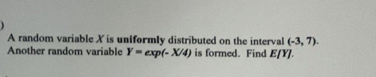 Solved A random variable x ﻿is uniformly distributed on the | Chegg.com