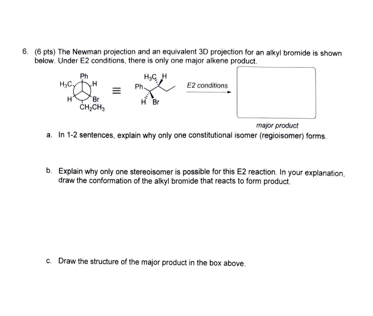 Solved (6 pts) The Newman projection and an equivalent 3D | Chegg.com