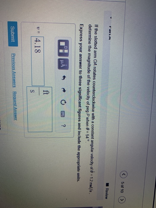 Solved Problem 12.180 Pin Pis constrained to move along the | Chegg.com